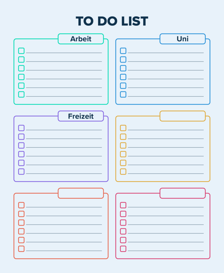 To Do Liste: Erstellen, Vorteile & Vorlage | StudySmarter